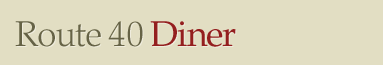 Welcomte to Route 40 Diner